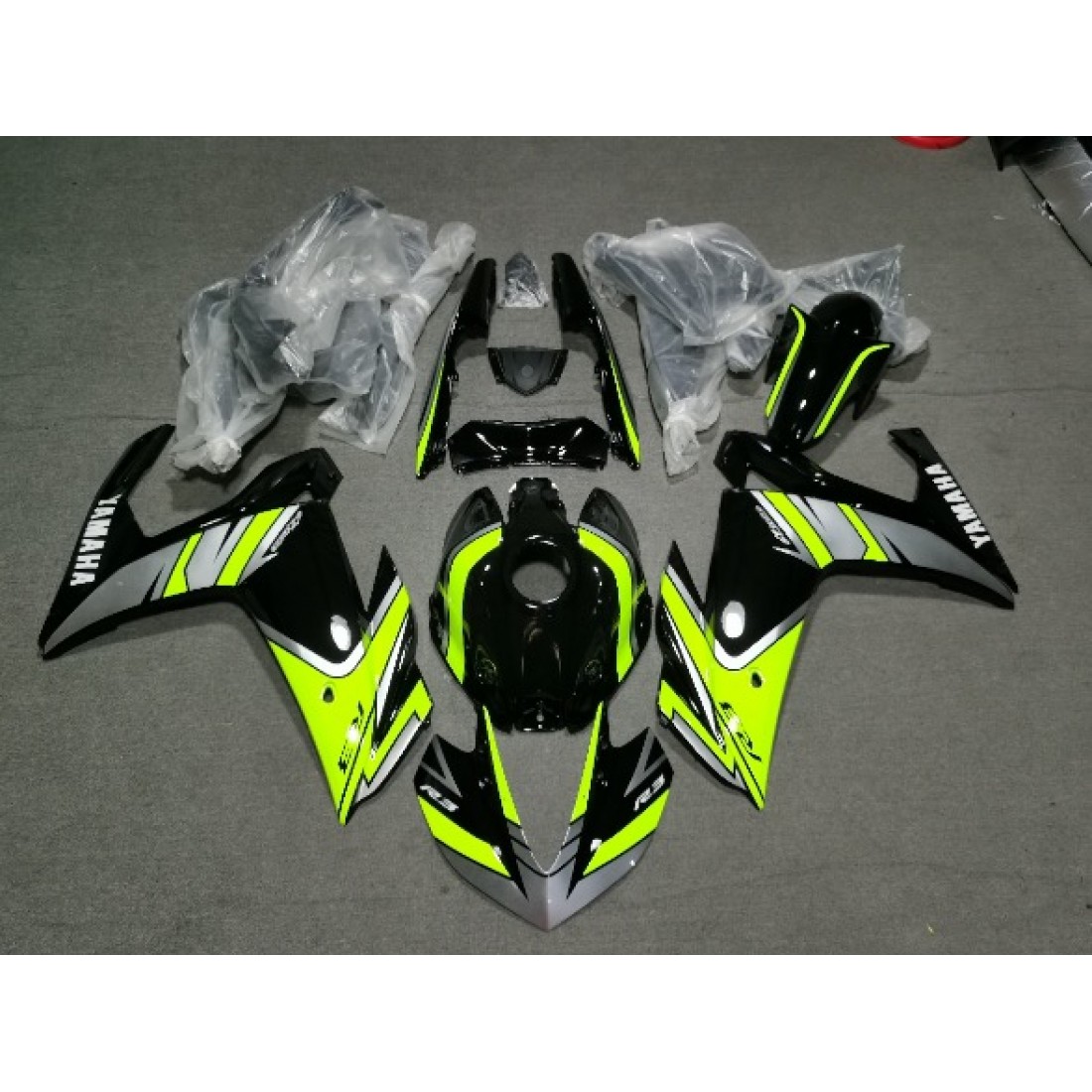 Yellow Yamaha R3 Motorcycle Fairings(2015-2018)