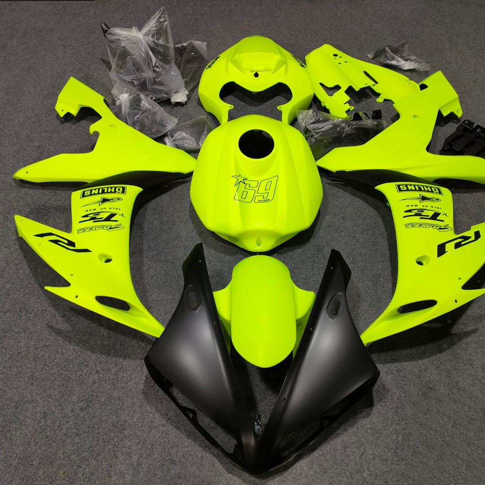 Yamaha Neon Yellow YZF R1 Motorcycle Fairings(Full Tank Cover)(2004-2006)