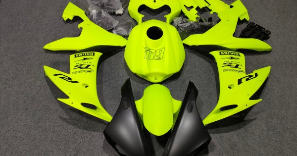 Yamaha Neon Yellow YZF R1 Motorcycle Fairings(Full Tank Cover)(2004-2006)